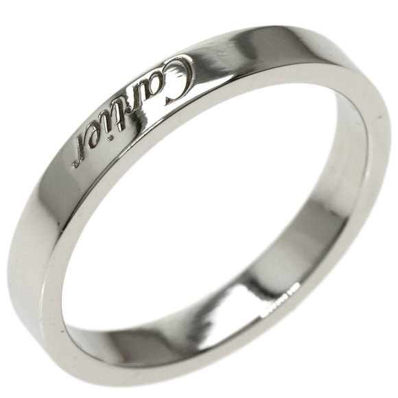 Cartier | Jewelry | Cartier Engraved 54 Ring Platinum Pt95 Ladies ...